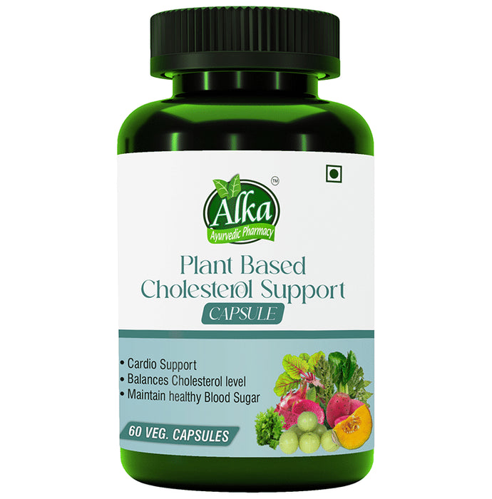 Buy Alka Ayurvedic Pharmacy Plant Based Cholesterol Support Veg Capsule ...