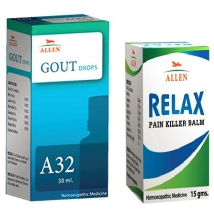 Buy Allen Anti Gout Combo Pack of A32 Gout Drop 30ml & Relax Pain ...
