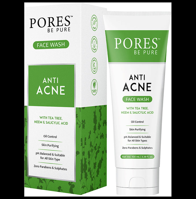 Buy Pores Be Pure Anti Acne with Tea Tree ,Neam & Salicylic Acid Face ...