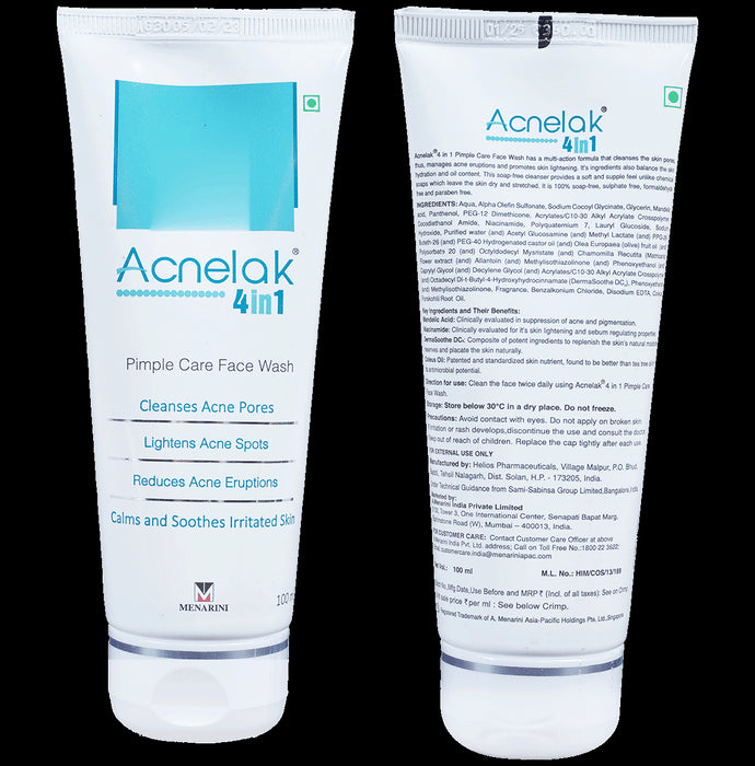 Buy Acnelak 4in1 Pimple Clear Face Wash Online| Classic Derma – Classic ...