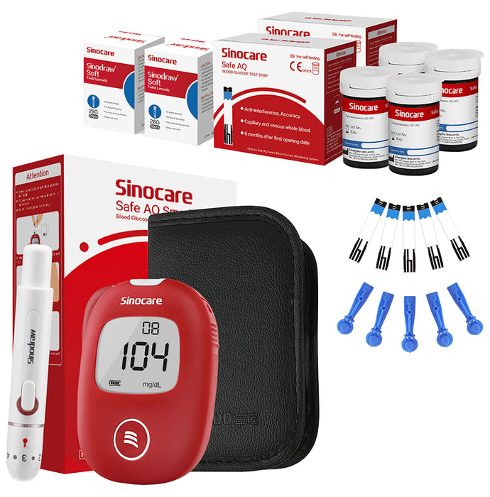 Buy Sinocare Safe AQ Smart Glucometer Blood Glucose Monitoring System ...