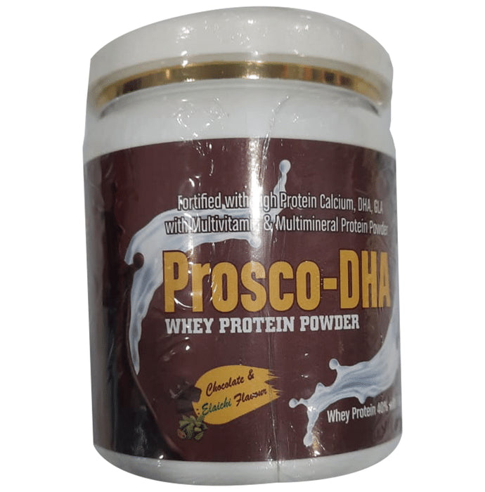 Buy Prosco-DHA Whey Protein Powder Chocolate and Elaichi | Classic ...