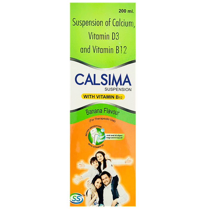 Buy Calsima With Vitamin B12 Banana Oral Suspension Online | Classic ...