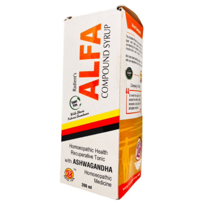 Buy Radient Alfa Compound Syrup with Ashwagandha Sugar Free | Classic ...