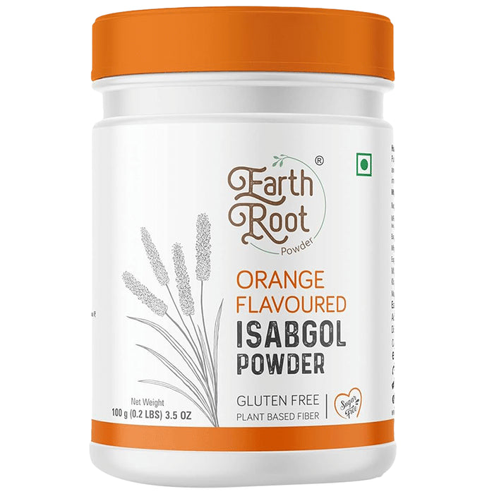 Buy Earthroot Natural Sat Isabgol Psyllium Husk Orange Flavoured Powder ...