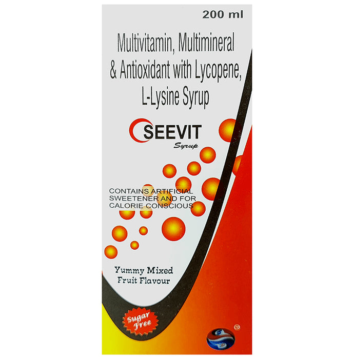 Buy Seevit Syrup Yummy Mixed Fruit Sugar Free Online | Classic Derma ...