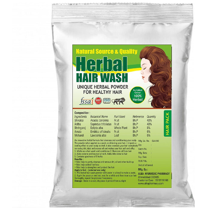 Buy Alka Ayurvedic Pharmacy Herbal Hair Wash Powder | Classic Derma ...