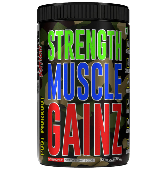 Buy Strong Nation Strength Muscle Gainz Powder Watermelon | Classic ...