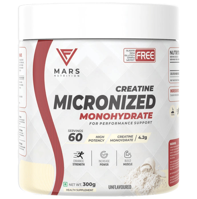 Buy Mars Nutrition Creatine Micronized Monohydrate Unflavored | Classic ...