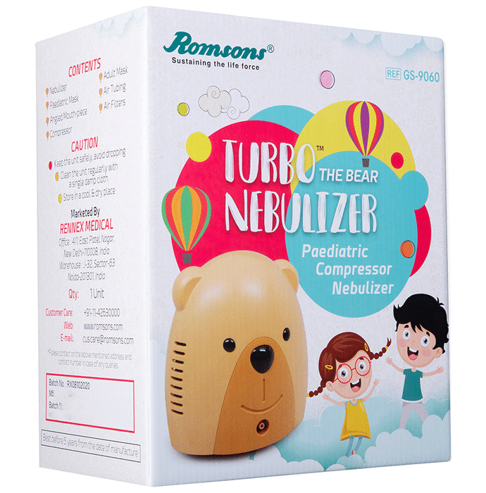 Buy Romsons GS 9060 Turbo The Bear Paediatric Compressor Nebulizer ...