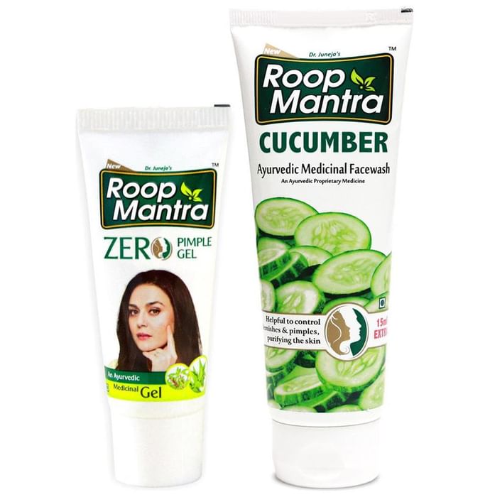 Buy Roop Mantra Combo Pack of Zero Pimple Gel 15gm & Cucumber Face Wash ...