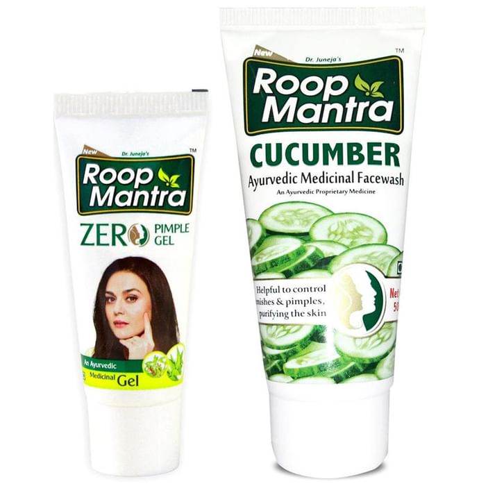 Buy Roop Mantra Combo Pack of Zero Pimple Gel 15gm & Cucumber Face Wash ...