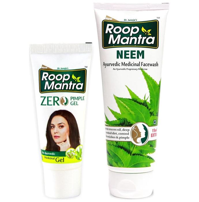 Buy Roop Mantra Combo Pack of Zero Pimple Gel 15gm & Neem Face Wash ...
