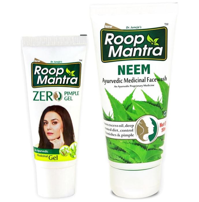Buy Roop Mantra Combo Pack of Zero Pimple Gel 15gm & Neem Face Wash ...