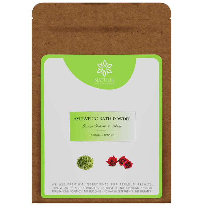Buy Natuur Ayurvedic Bath Powder Green Gram & Rose | Classic Derma ...
