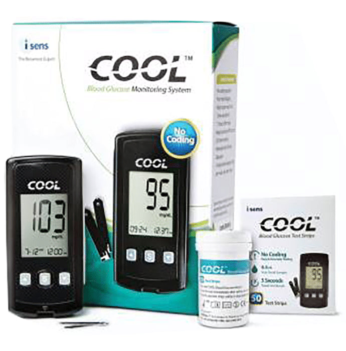 Buy i-Sens Cool Blood Glucose Monitoring System Glucometer with 100 ...