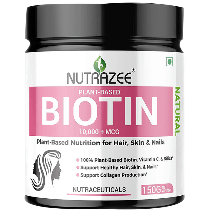 Buy Nutrazee Natural Plant-Based Biotin 10000+mcg Powder Online ...