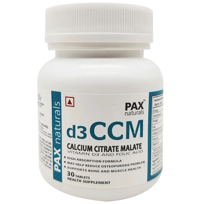 Buy Pax Naturals D3 CCM | With Calcium, Vitamin D3 and Folic Acid for ...