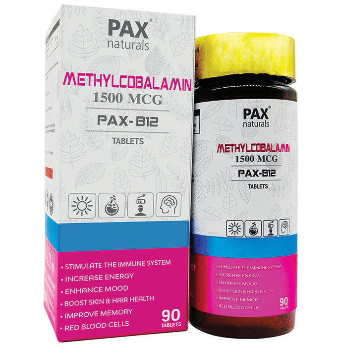 Buy Pax Naturals Methylcobalamin 1500mcg Tablet Online | Classic Derma ...