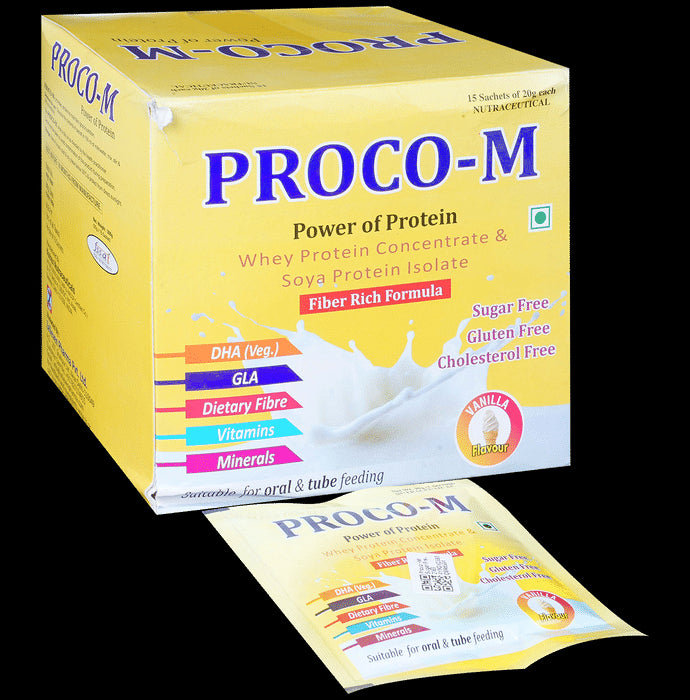 Buy Proco -M Sugar Free Sachet Vanilla Online | Classic Derma – Classic ...