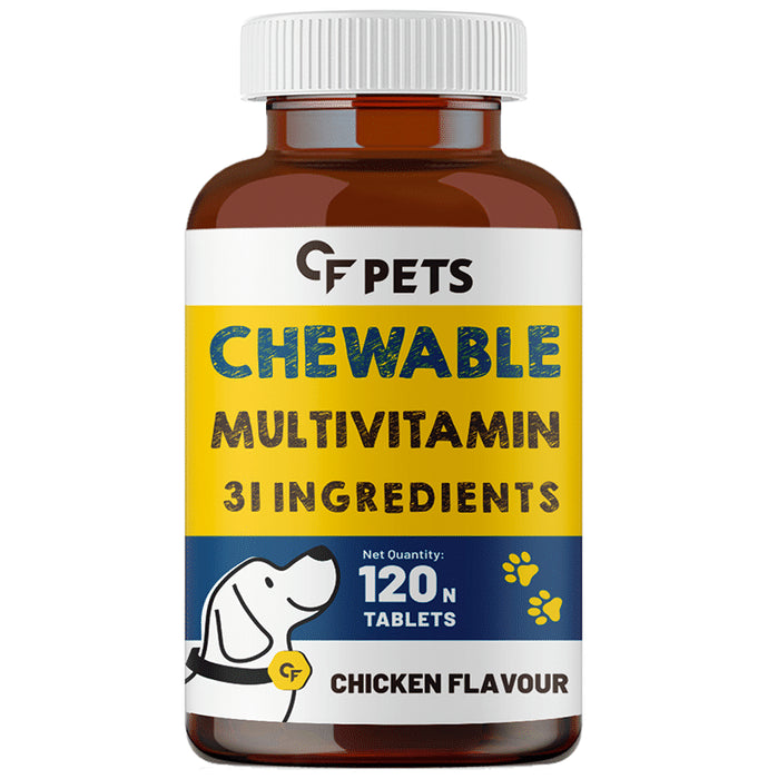 Buy CF Pets Chewable Multivitamin Tablet for Dogs Chicken Flavour ...