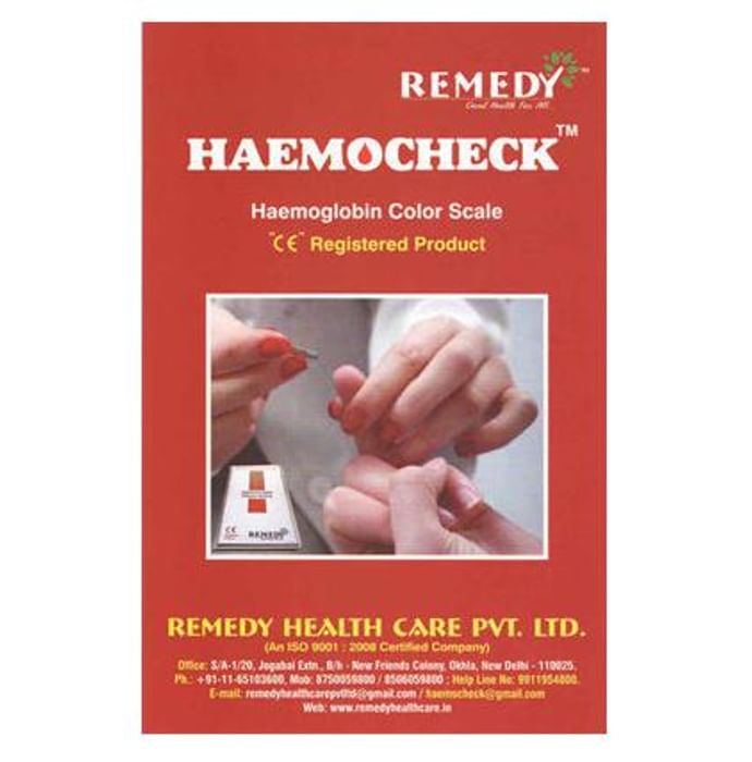 Buy Haemocheck Haemoglobin Color Scale Starter Kit- 50 Test Strip ...