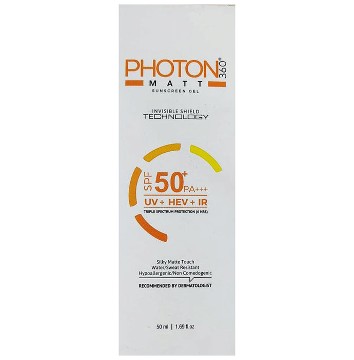 Buy Photon 360 Matt Sunscreen Gel SPF 50+ PA+++ Online| Classic Derma ...