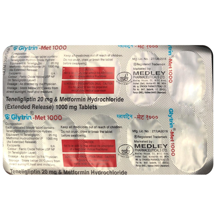 Buy Glytrin-Met 1000 Tablet Online | Classic Derma – Classic Derma - US