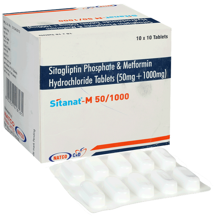 Buy Sitanat M 50mg/1000mg Tablet Online | Classic Derma – Classic Derma ...